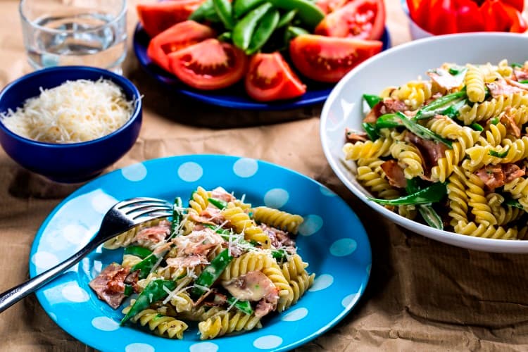 Kremet pasta med bacon - Oppskrift - Godtlevert