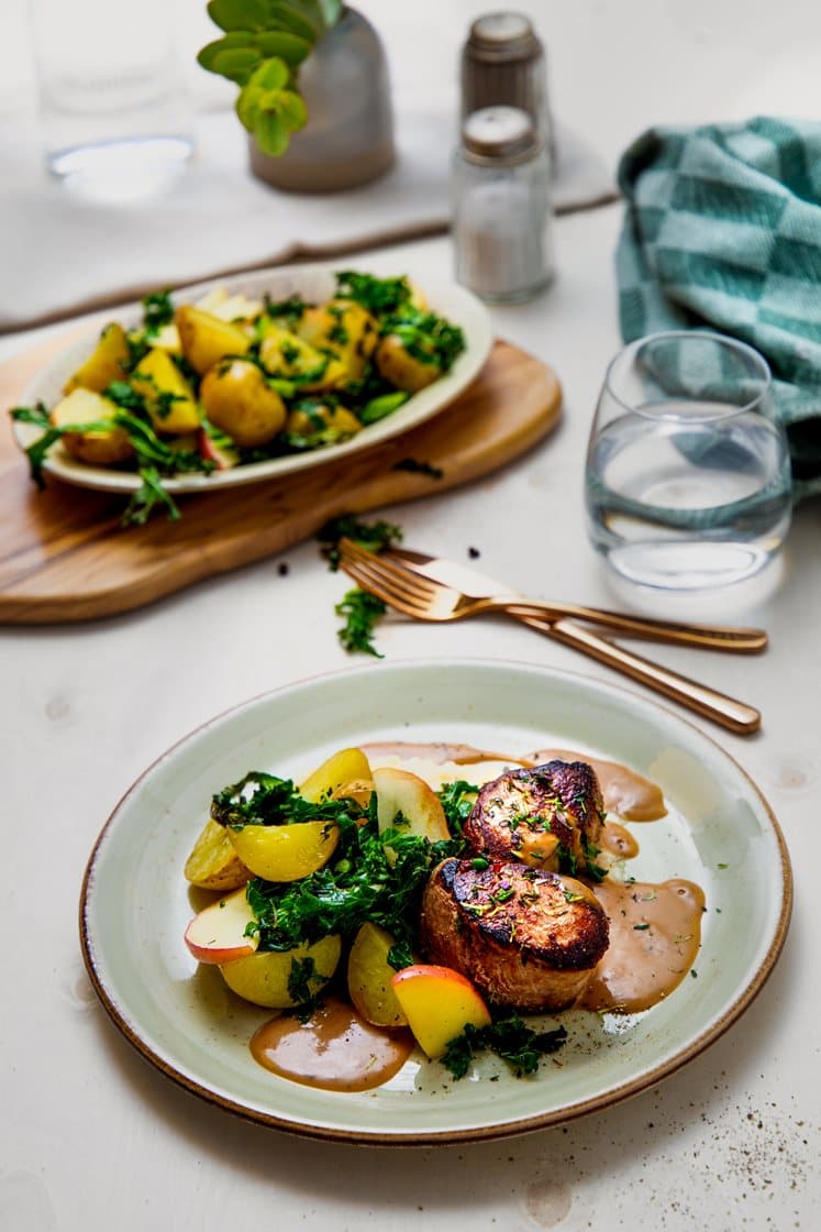 Svinefilet med sellerirotpuré - Oppskrift - Godtlevert